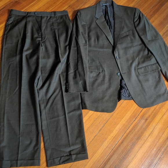 Coppley | Suits & Blazers | Coppley Brown Knit Wool 2pc Suit | Poshmark